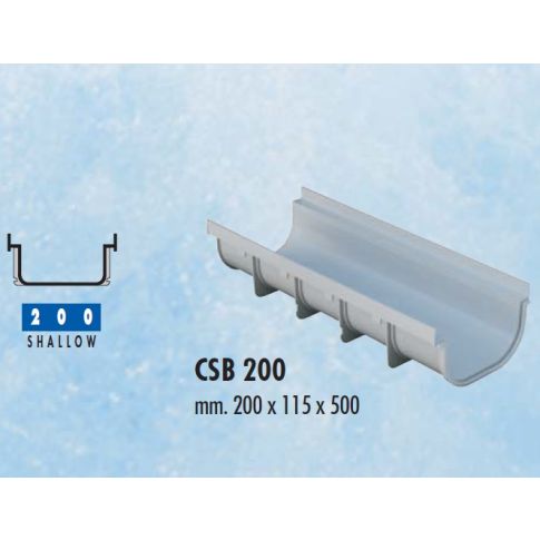 PVC канал за отводняване CSB200 плитък, First Corporation. | MarMag.bg